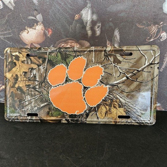Cell Phones & Accessories | Hangtime Clemson Tigers Camo License Plate ...